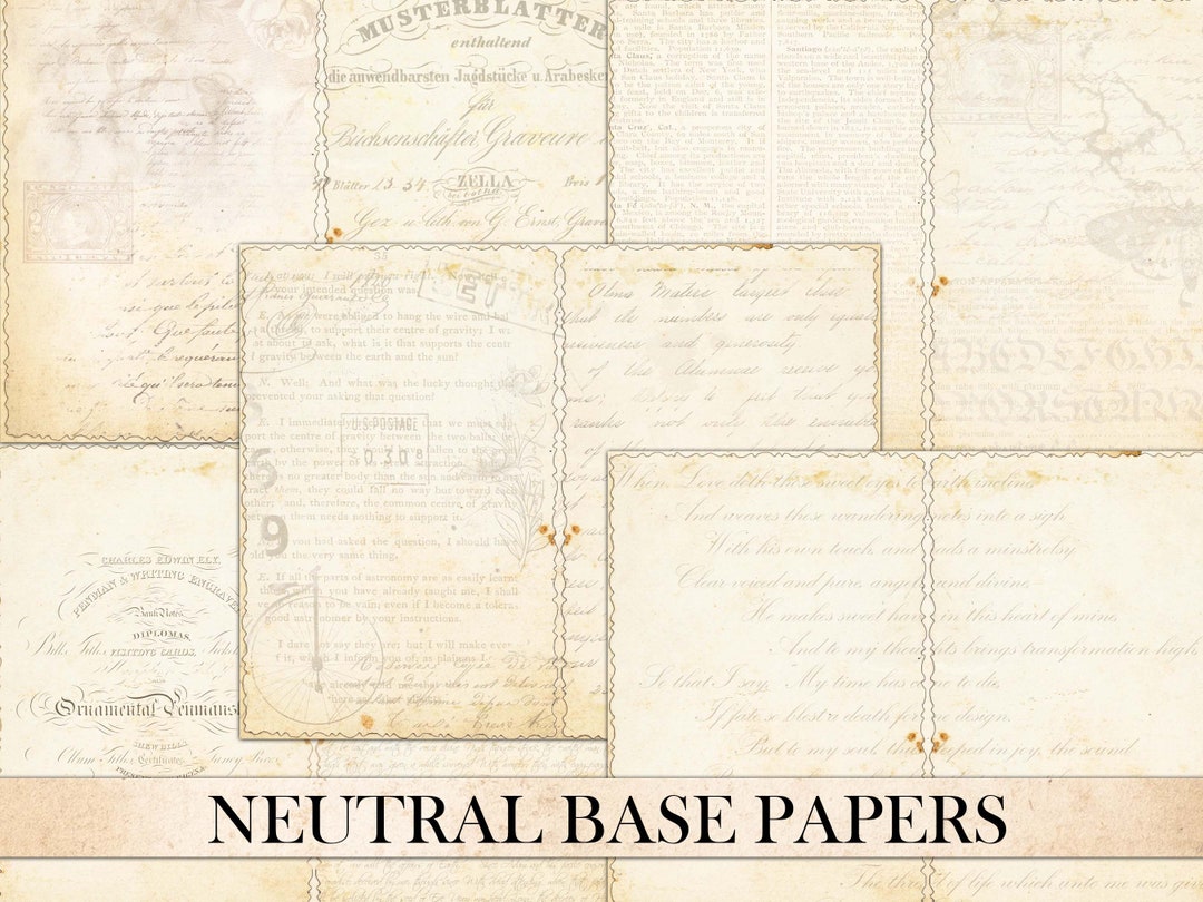 Vintage Junk Journal Paper: Collage & Base Pages (digital Download) - Etsy