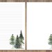 Printable Writing Paper Pine Tree Stationery Watercolor - Etsy