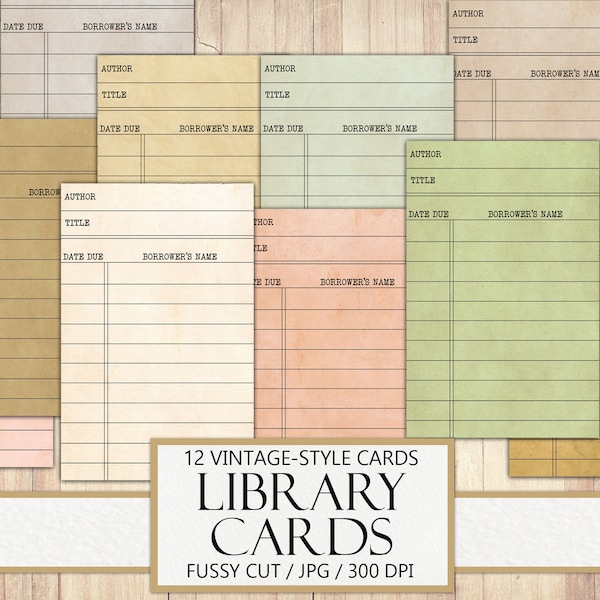 Library Card Reading Journal - Etsy