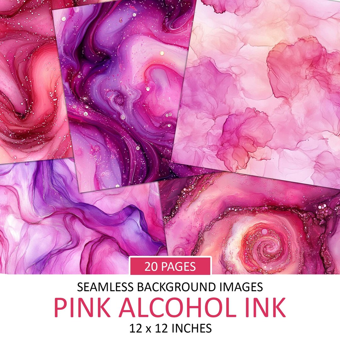 Watercolor Pink Alcohol Ink Backgrounds, Seamless Wallpaper Designs ...
