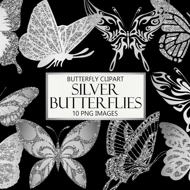 Butterfly Silver - Etsy