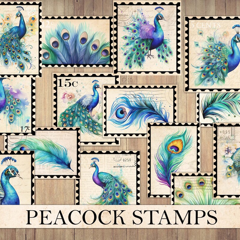 Peacock Stickers - Etsy