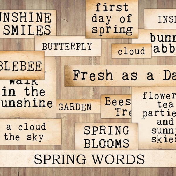 Spring Words - Etsy