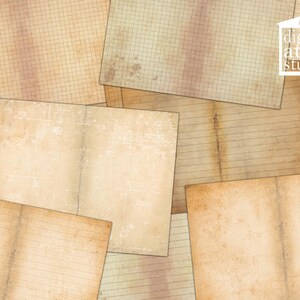 Blank Journal Paper, Vintage Lined Writing Paper, Graph, Unlined, Junk ...