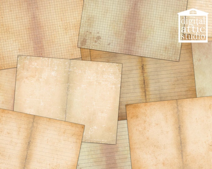 Vintage Lined Paper. Vintage Paper. Vintage Ledger Paper. Junk Journal ...