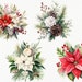 Watercolor Christmas Arrangement Clipart, Floral Images, Holiday ...