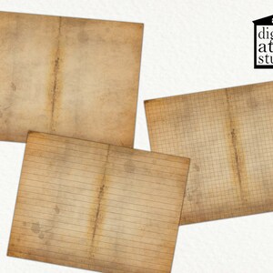 Blank Journal Paper, Vintage Lined Writing Paper, Graph, Unlined, Junk ...