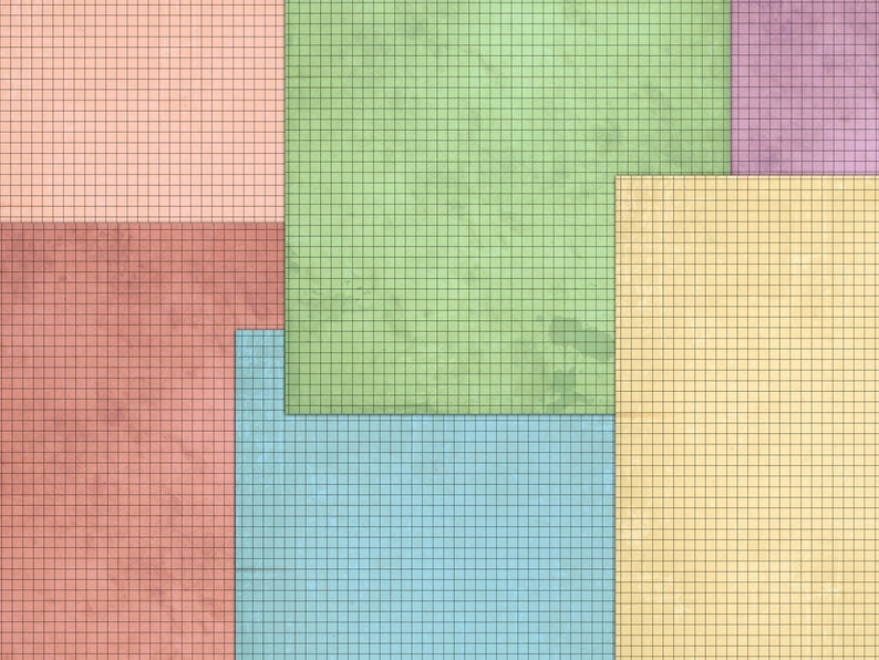 Pastel Graph Paper: Vintage Scrapbook Ephemera (digital Download) - Etsy