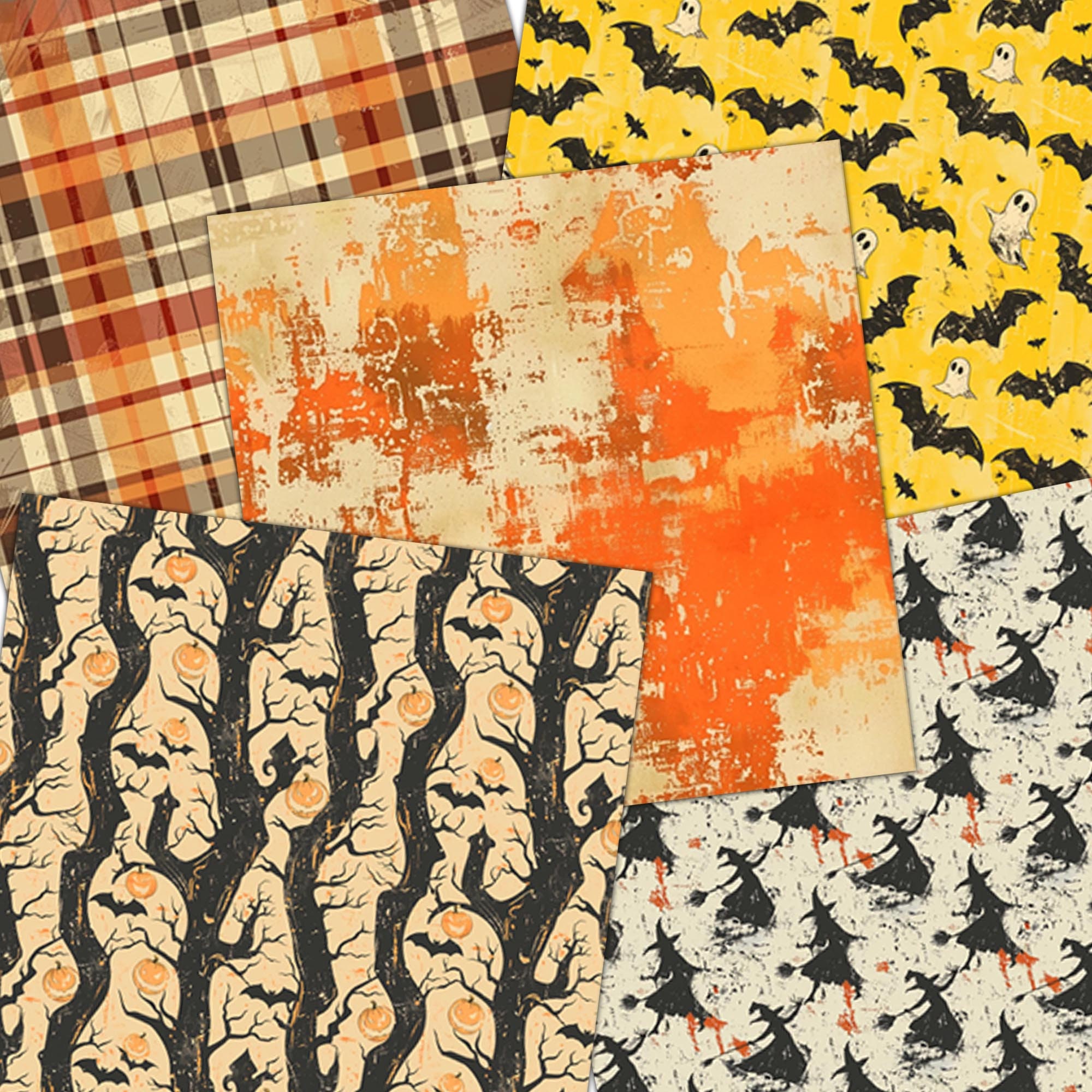 Halloween Scrapbook Paper: 20 Seamless Fall Patterns (PDF Download) - Etsy