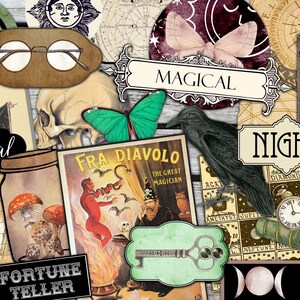Magical Ephemera Bundle, Witch, Astronomy, Fortune Teller, Dark ...