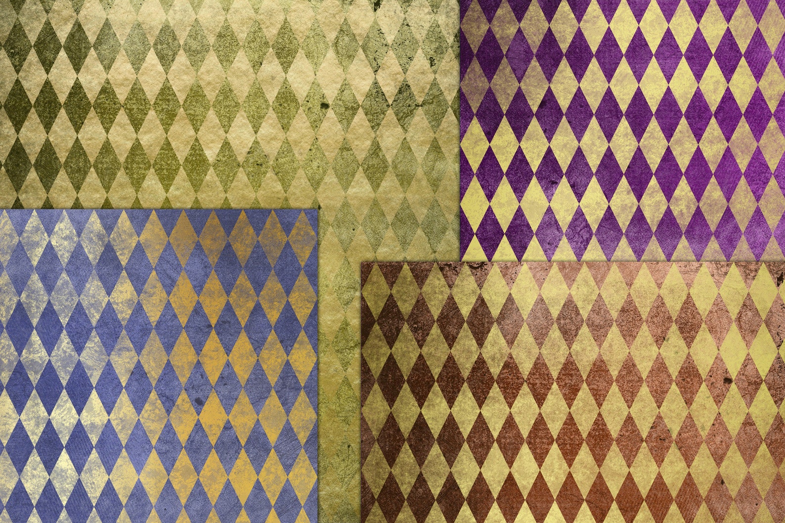 Antique Gold Harlequin Vintage Papers Scrapbook Junk - Etsy