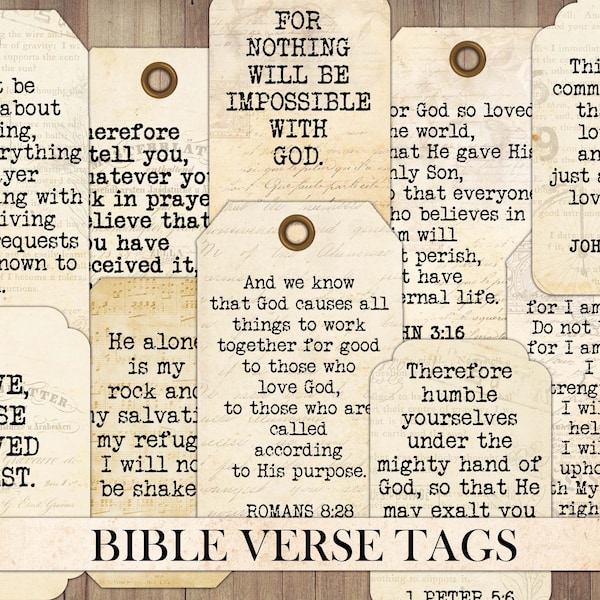 Bible Verse Tags - Etsy