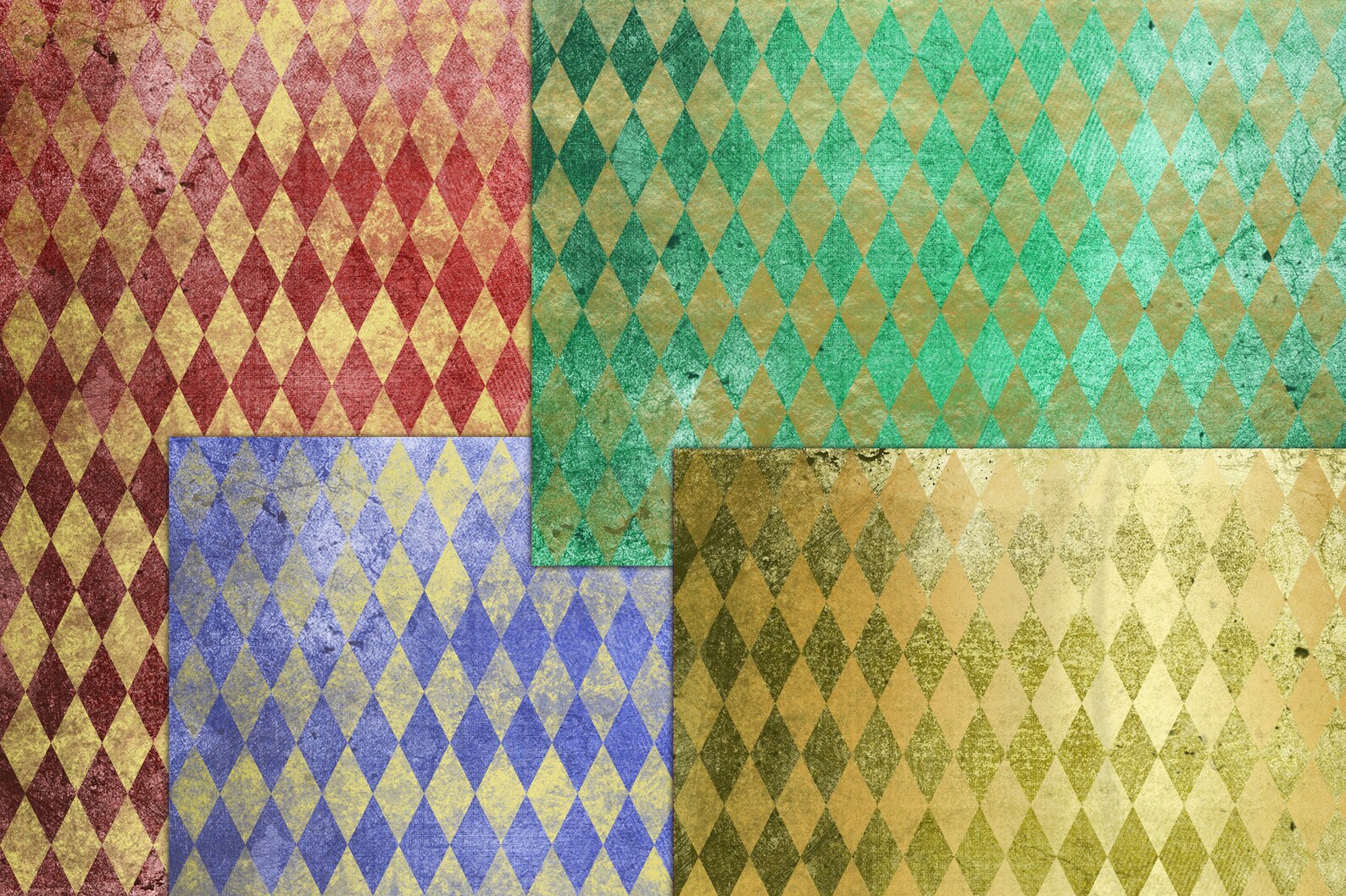 Antique Gold Harlequin Vintage Papers Scrapbook Junk - Etsy