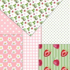 Strawberry Fields Seamless Scrapbook Paper: Repeating Pattern (digital ...