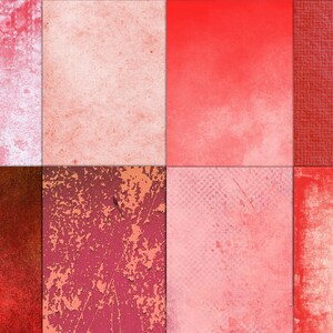 Red Grunge Textures, Vintage Papers, Scrapbook, Junk Journal Paper ...