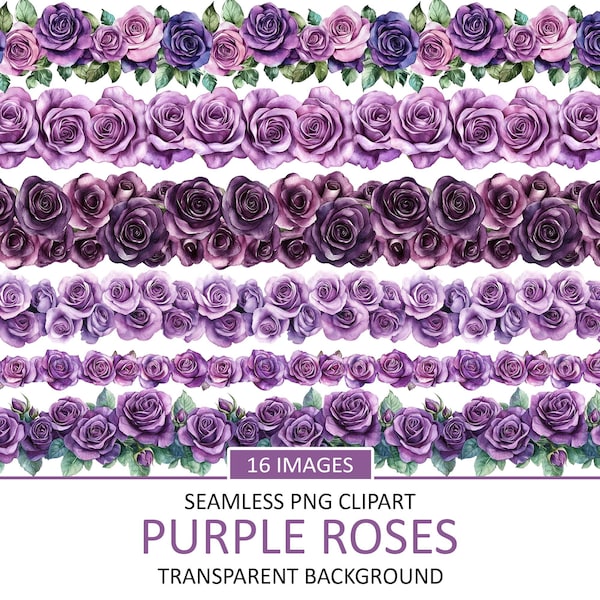 Purple Rose Border - Etsy