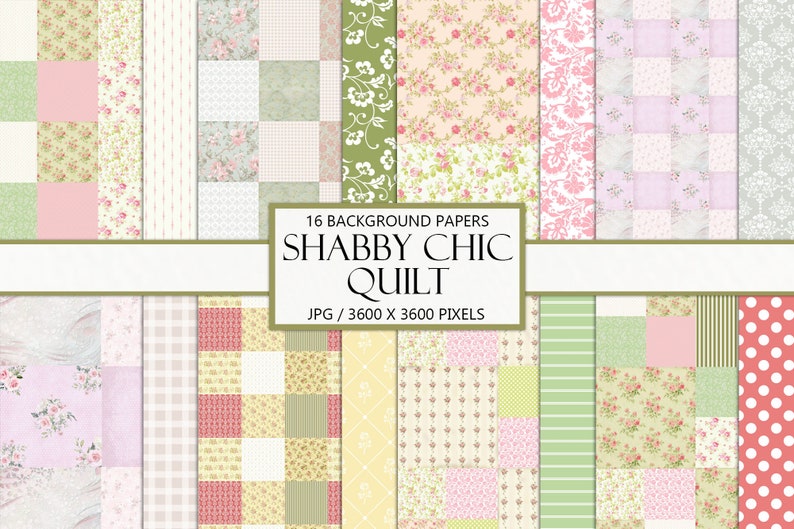 Shabby Chic Country Quilt Scrapbook Paper Junk Journal - Etsy