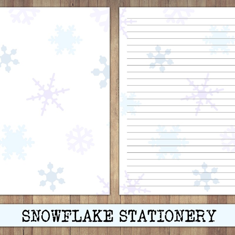 Snowflake Writing Paper - Etsy