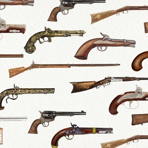 Vintage Guns Clipart, Old Images, Victorian Guns, Authentic ...