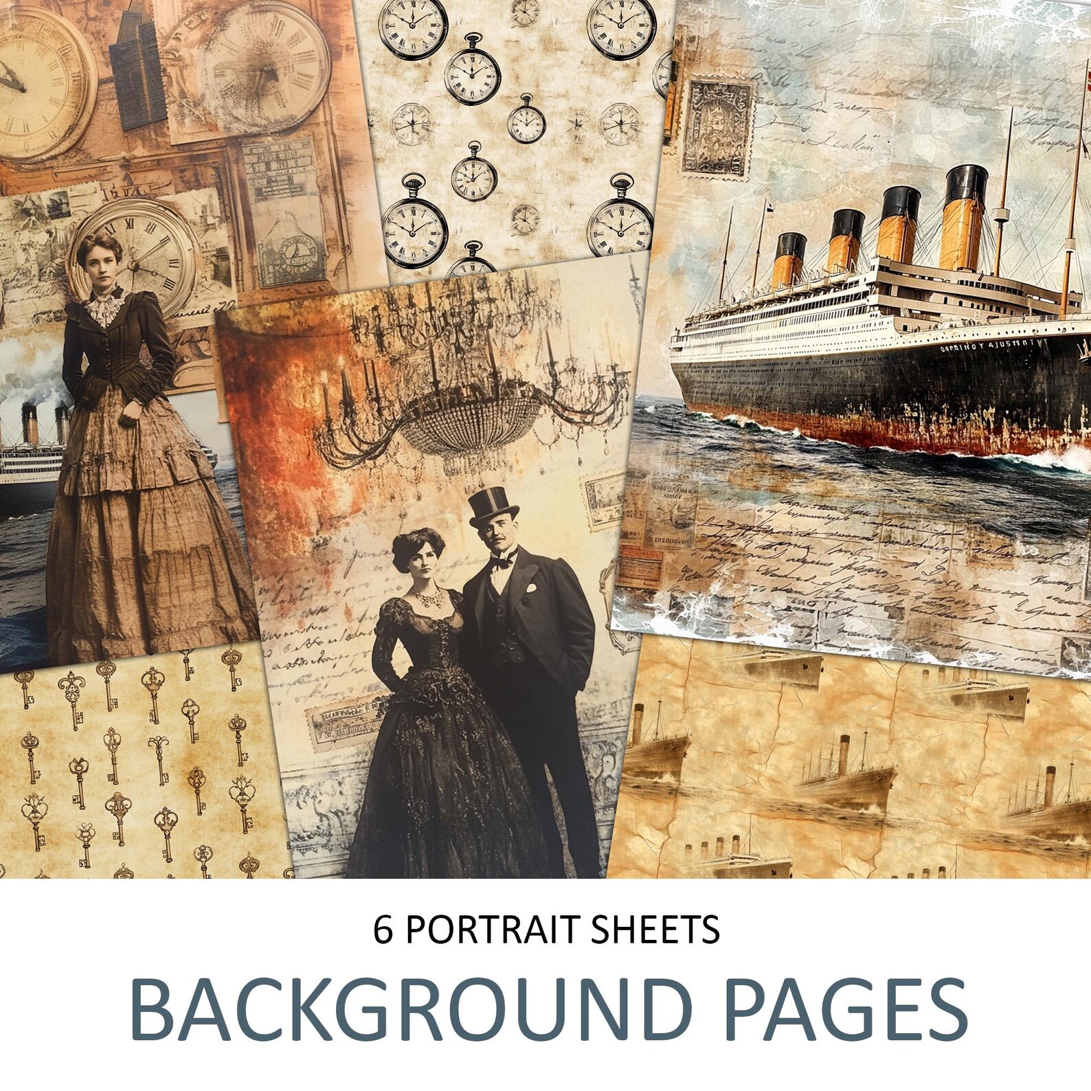 Vintage Titanic Junk Journal Kit: Printable Ephemera (digital Download ...