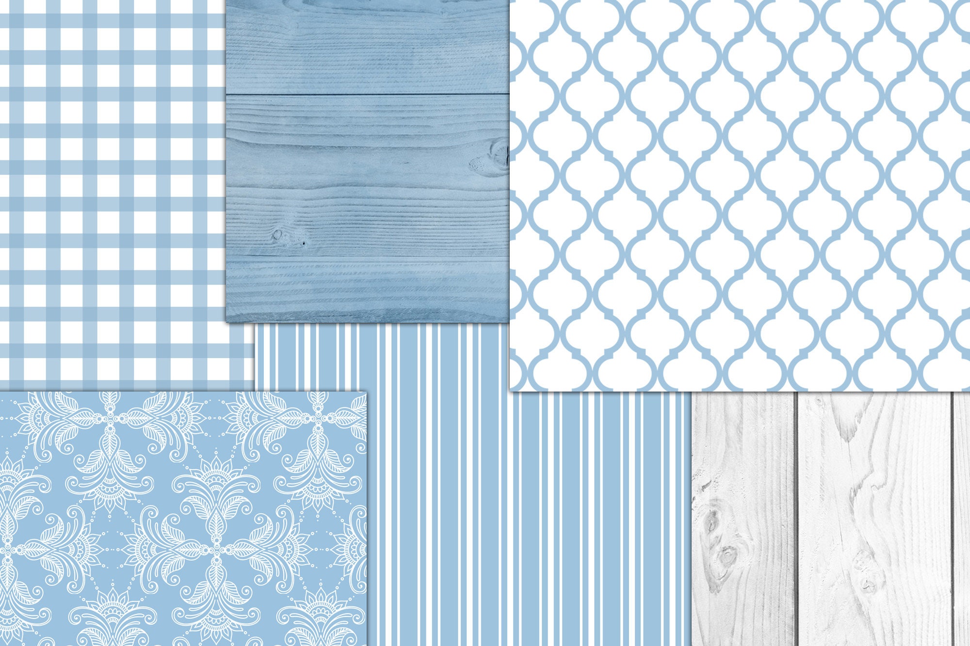Cottage Blue Digital Paper Shabby Chic Scrapbook Paper - Etsy