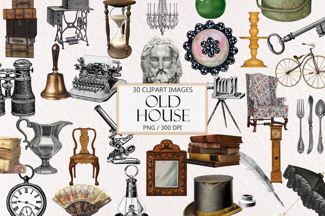 Vintage Object Clipart, Old House, Victorian Images, Authentic ...