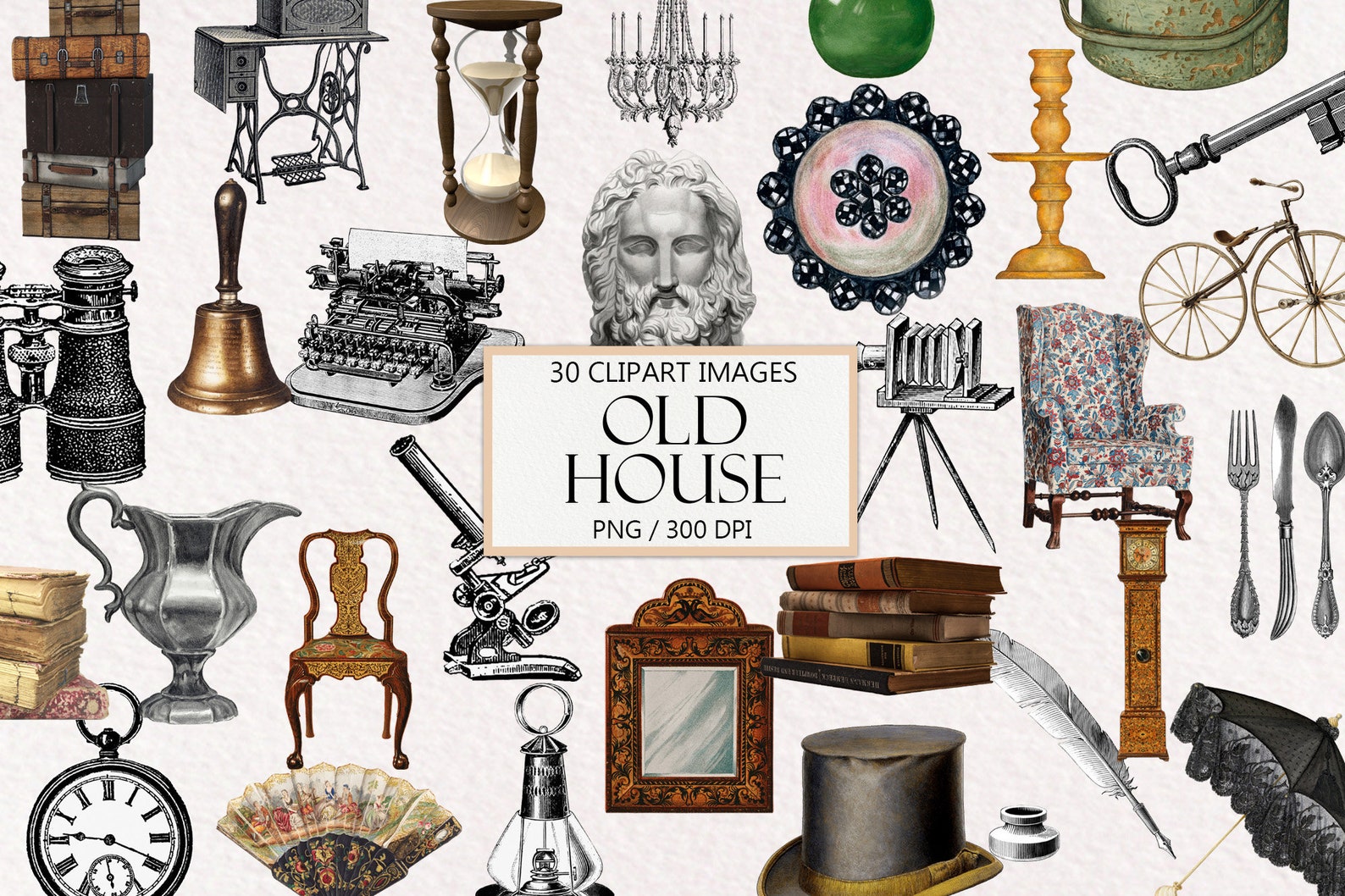 Vintage Object Clipart Old House Victorian Images Authentic - Etsy