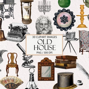 Vintage Object Clipart, Old House, Victorian Images, Authentic ...