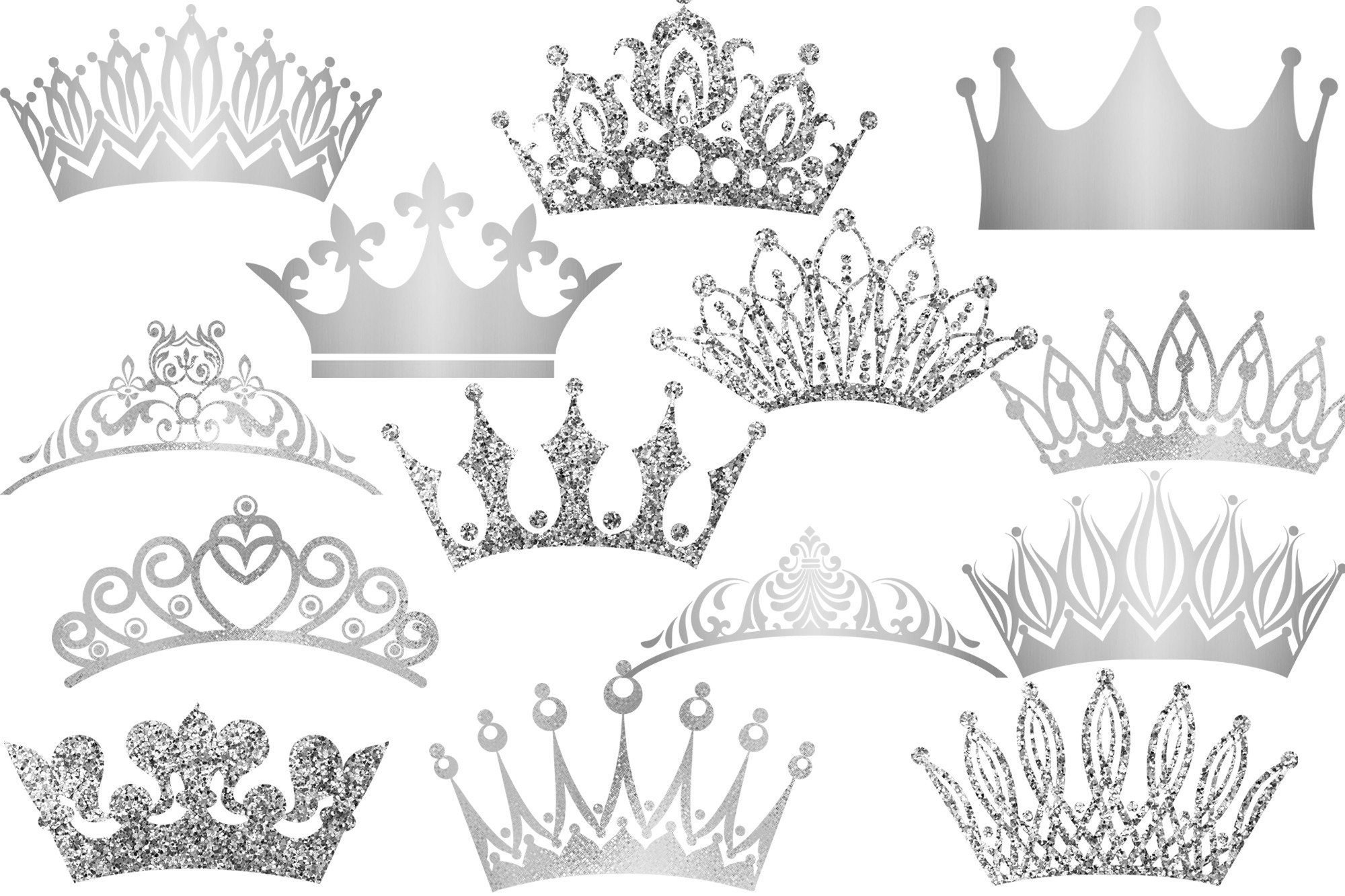 Silver Queen Crown Clip Art