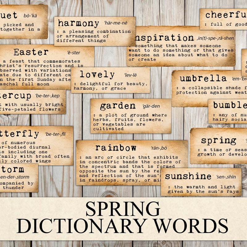 Spring Words - Etsy