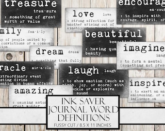 Journal Word Dictionary Definitions, Lovely Printable Junk Journal ...