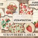 Vintage Strawberry Labels, Junk Journal Ephemera, Antique Cards ...