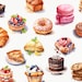 Watercolor Baked Goods Clipart, Pastry Images, Bread Clip Art, Baking ...