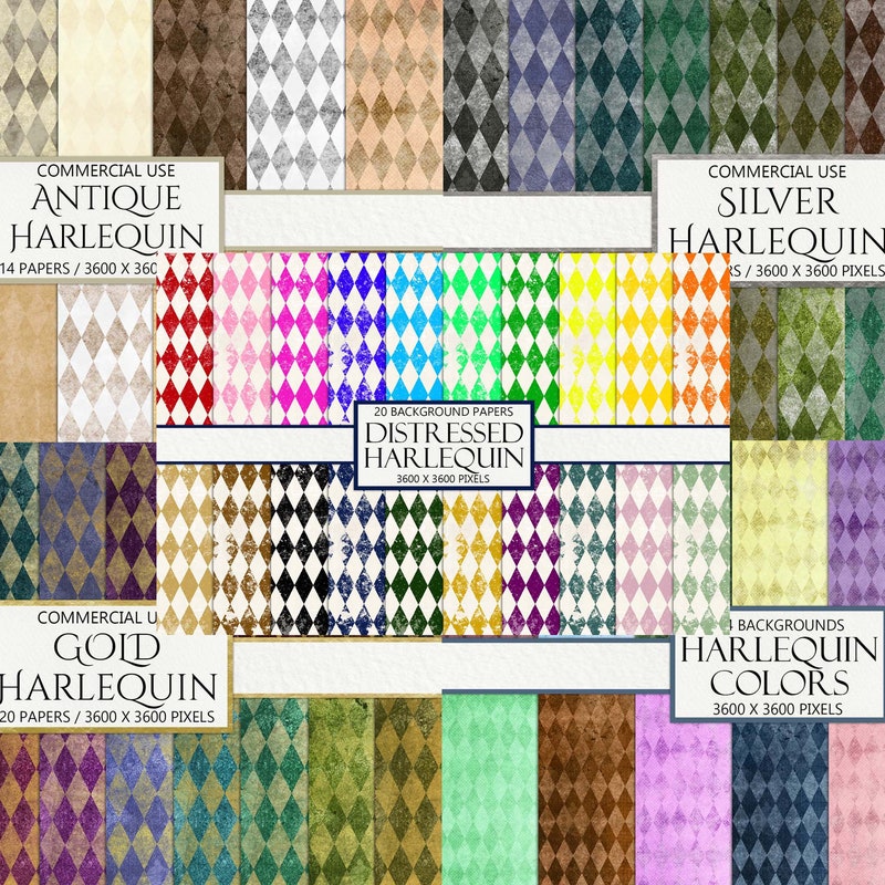 Harlequin Decoupage Paper - Etsy