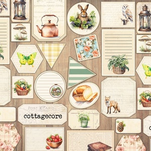 Vintage Cottagecore Labels, Junk Journal Ephemera, Antique Cards ...