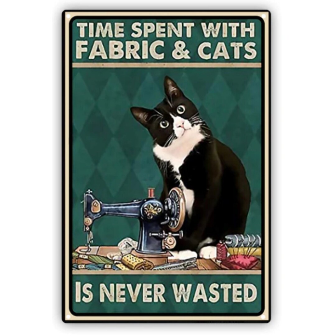 Tin Sign Vintage,tin Sign,vintage Tin Sign,black Cat Sign,cat Sign,cat ...