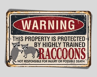 Funny Porch Sign Raccoons - Etsy
