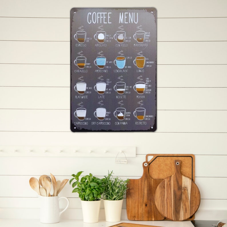 Coffee Bar Menu Sign Bar Menu Sign Coffee Sign for Coffee - Etsy