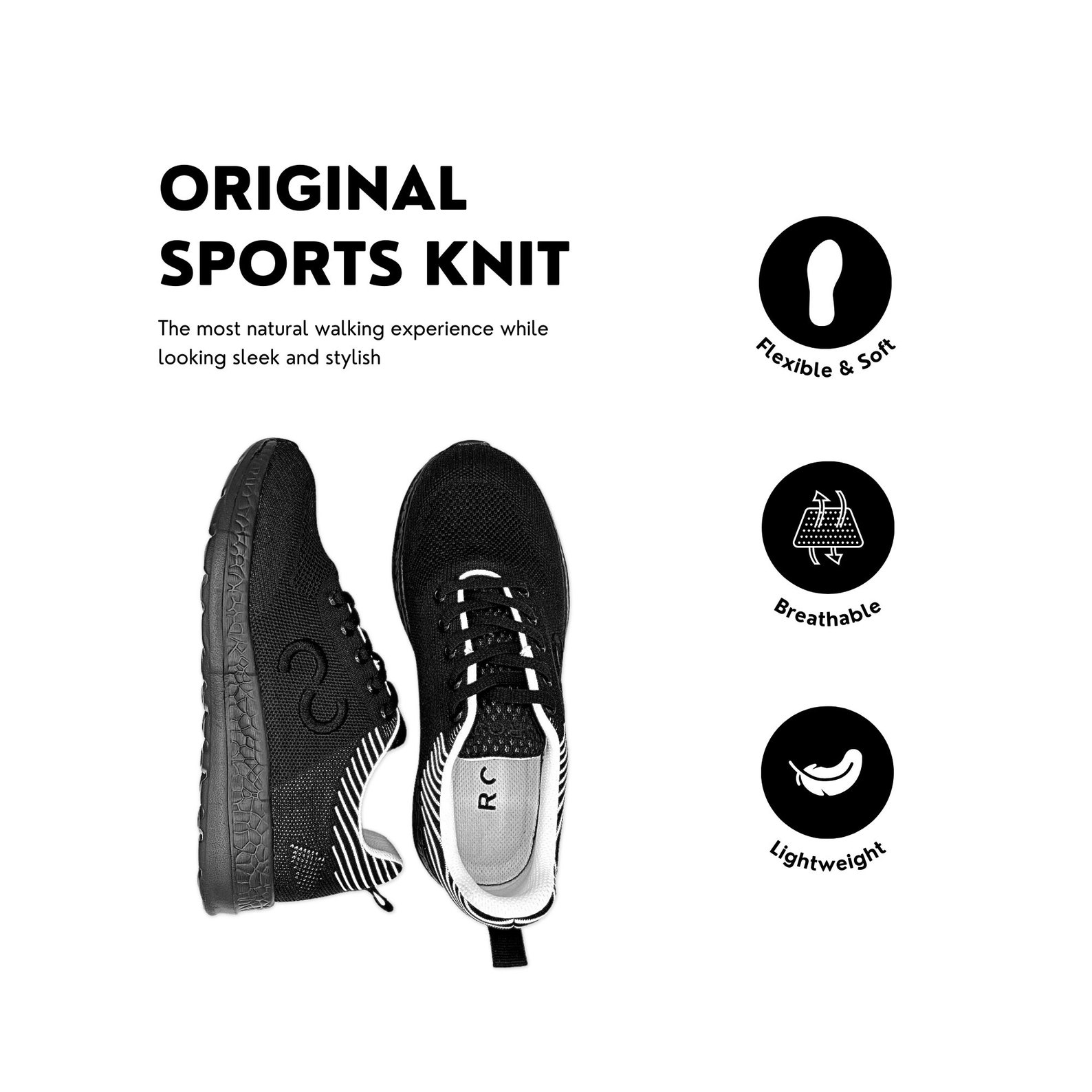 ROOY Women's Lightweight Sport Fashion Sneakers Black - Etsy