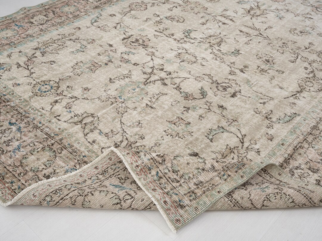 Persian Rug Mahal, Vintage Neutral Rug, 6x10 Rug, Beige Rug, Home Decor ...