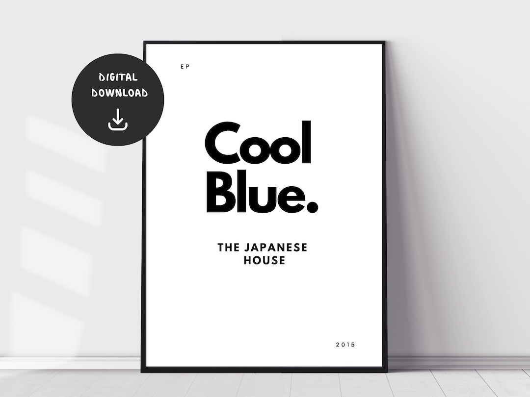 The Japanese House, Cool Blue, Music Wall Print, Minimal Music Poster ...