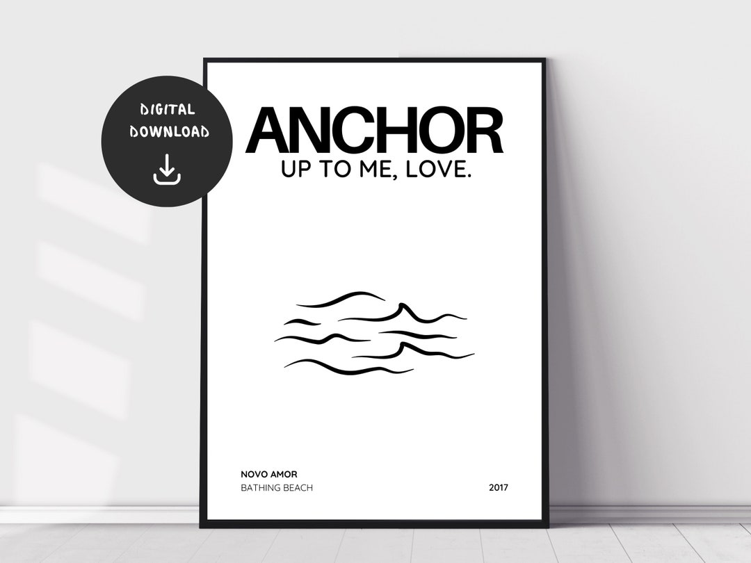 Novo Amor, Anchor, Music Wall Print, Minimal Music Poster, Indie Music ...