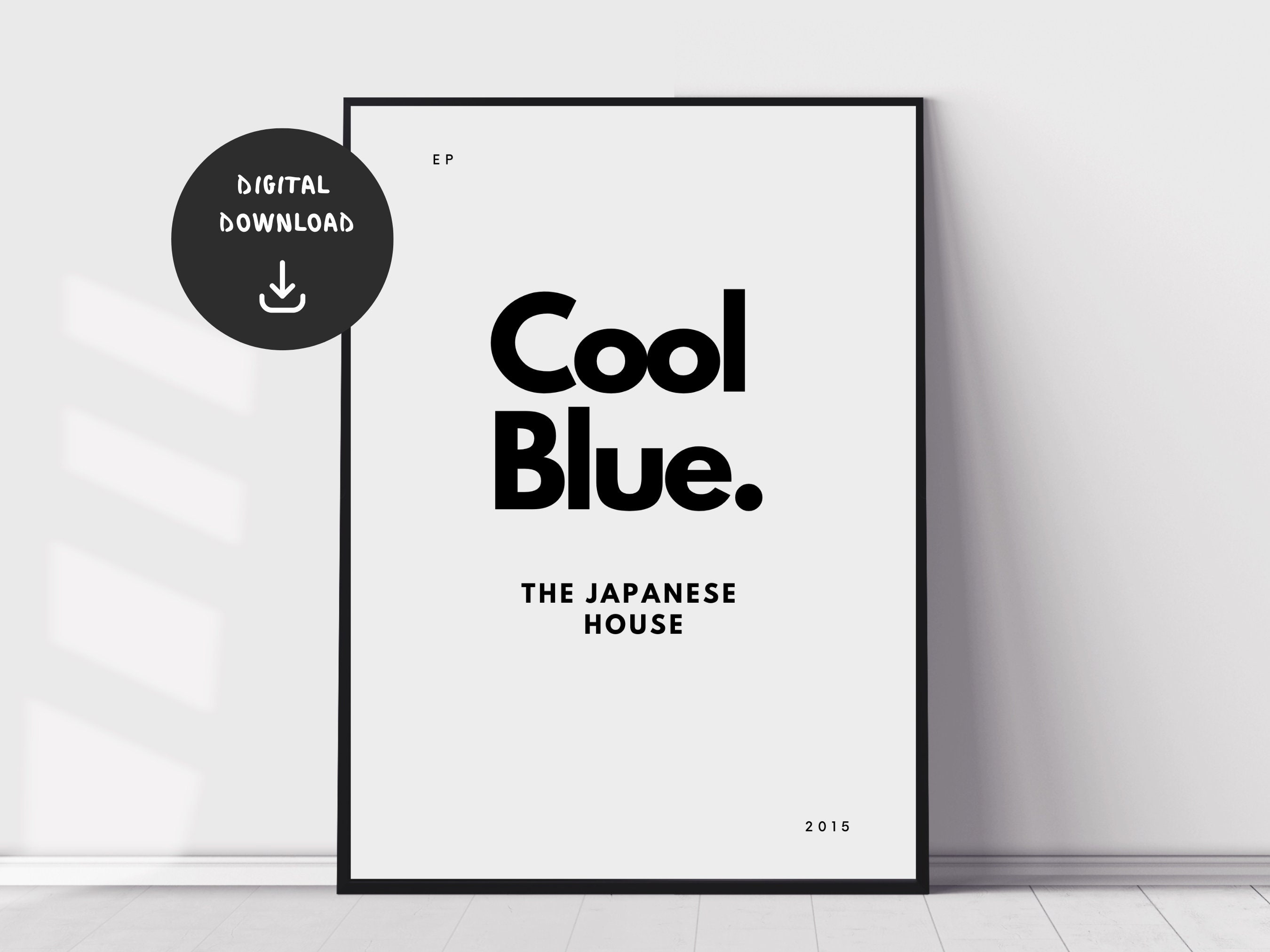 The Japanese House, Cool Blue, Music Wall Print, Minimal Music Poster ...