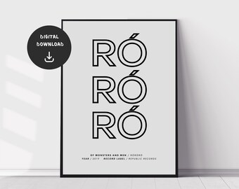 Of Monsters and Men, Human, Music Wall Print, Minimal Music Poster ...