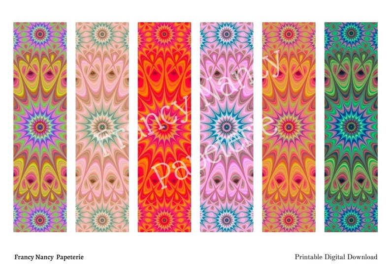 Printable Mandala Bookmarks Download, 12 Bookmarks on Collage Sheets ...