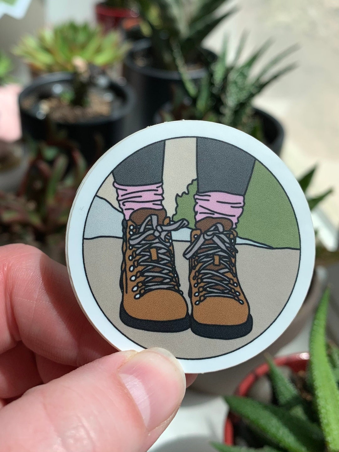 Hiking Boots Sticker - Etsy