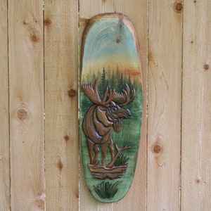 Moose by the Forest Intarsia Wall Art, Moose by the Forest Intarsia ...