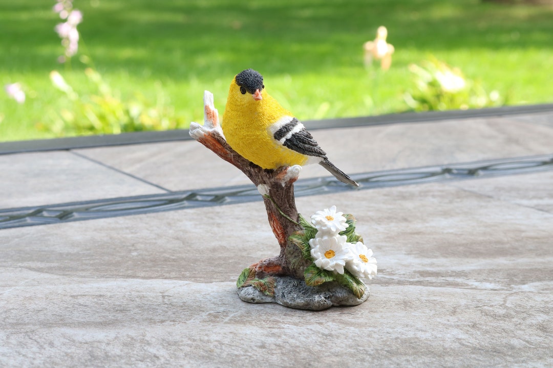 Handmade Goldfinch on Tree Branch, Handcrafted Goldfinch on Tree Branch ...