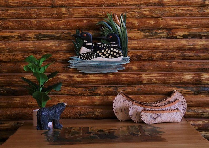 Two Loons Intarsia Wood Wall Art Two Loons Intarsia Wood Art - Etsy