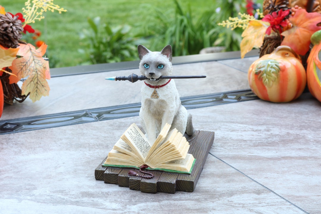 Handmade White Cat Statue for Halloween Decoration - Etsy
